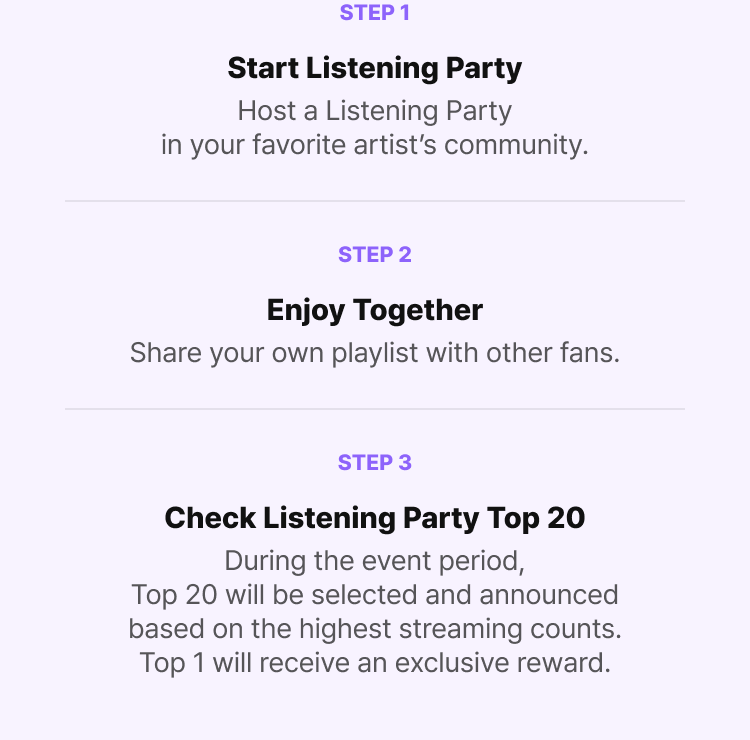 Listening Party Special Chart Event